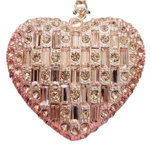 Piper K | Accessories | Piper K Blush Pink Gold Glass Stone Large Heart ...